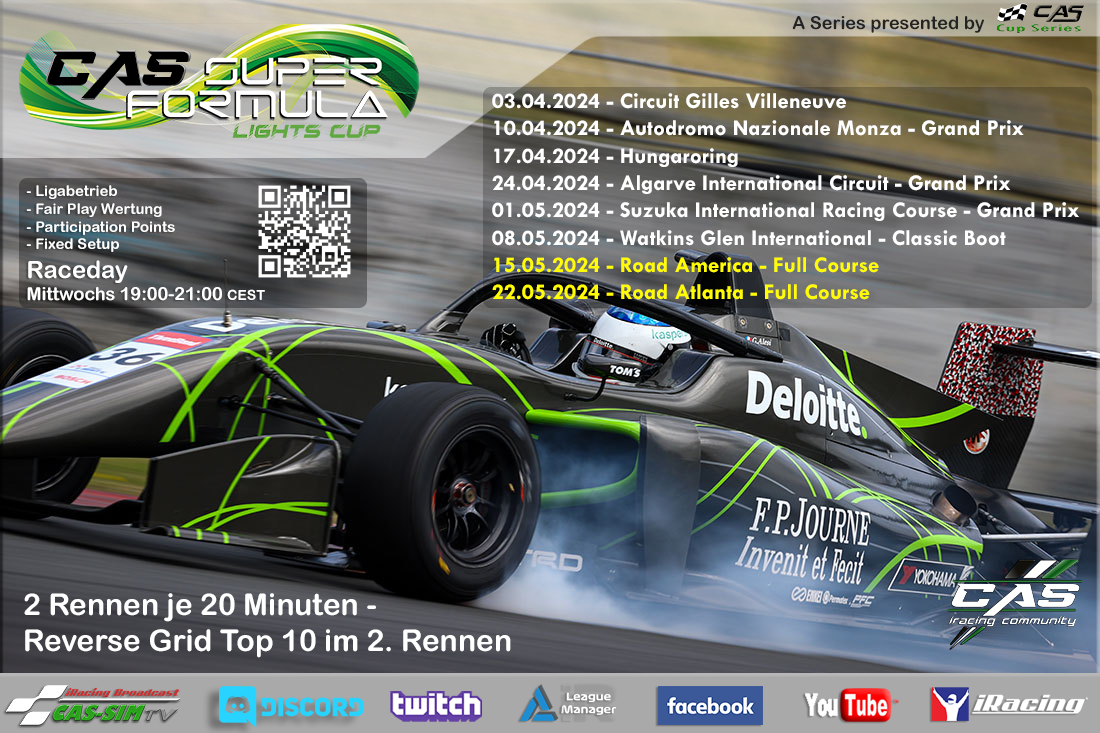 Super Formula Lights Cup – CAS-iRacing Community